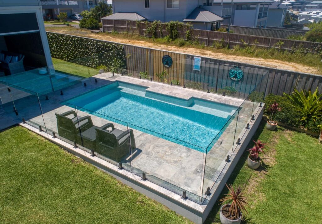 Resort 6 - Quartz Grey Fibreglass Pool | Tranquility Pools Project